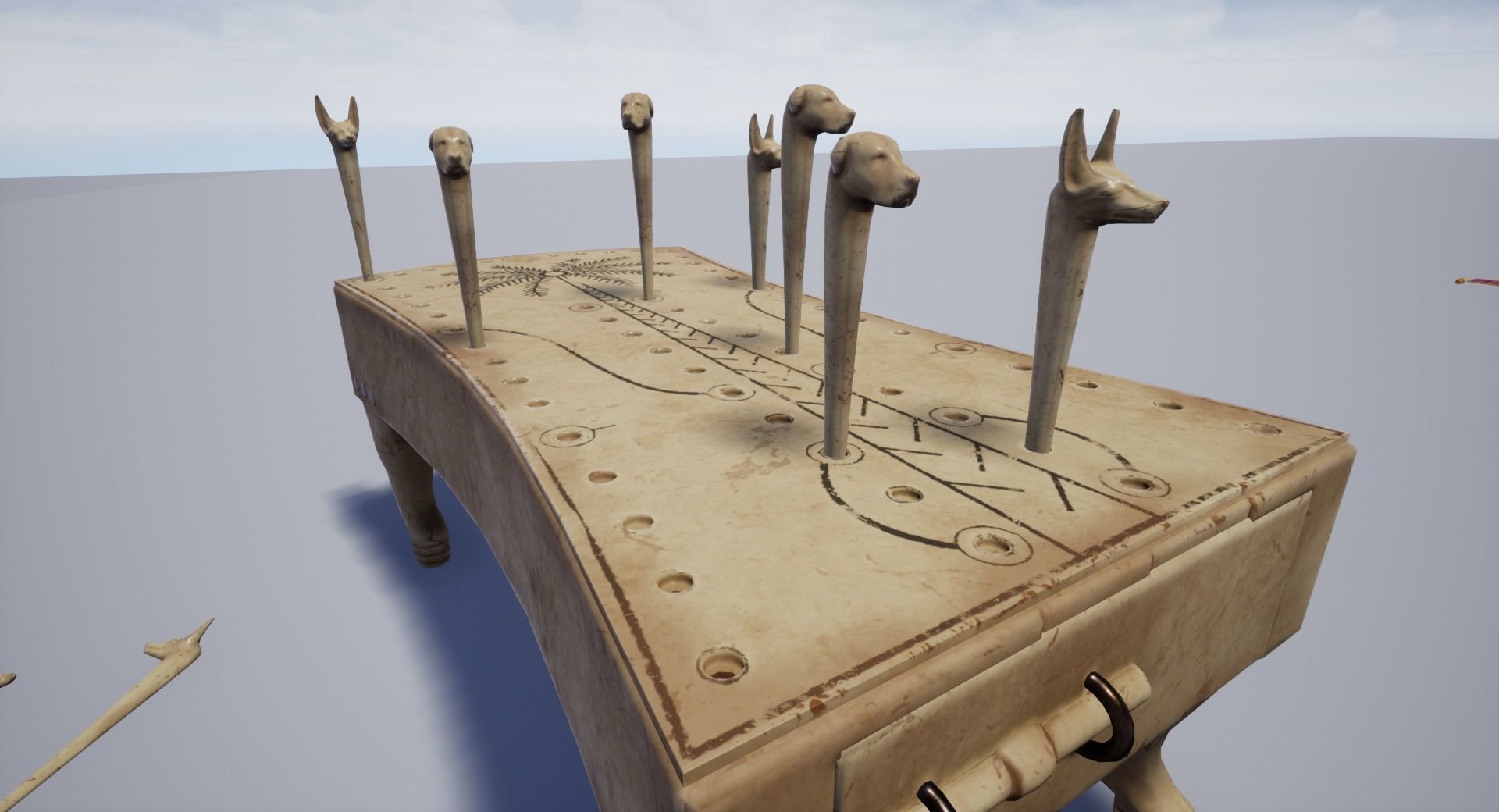 3D model Hounds and Jackals - Gameready Egyptian Boardgame model VR ...