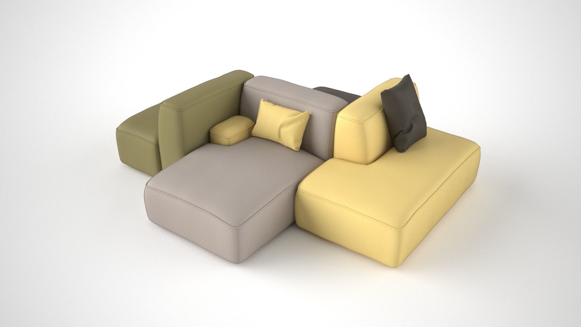 Colorful Modular Sofa 3D model | CGTrader