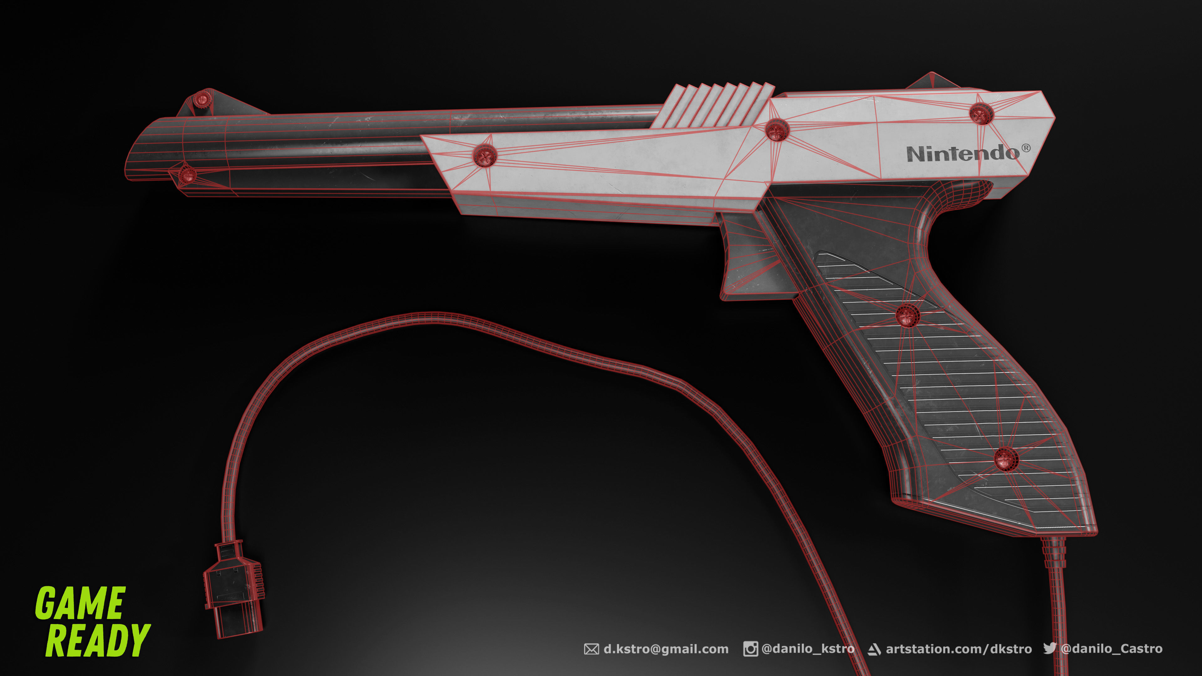 3D model Nes Zapper Gun - Lowpoly - 4k Textures VR / AR / low-poly ...