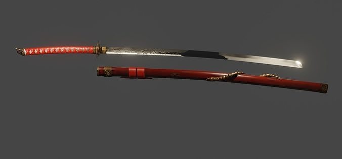 Yin Yang Katana Sword 3D model | CGTrader