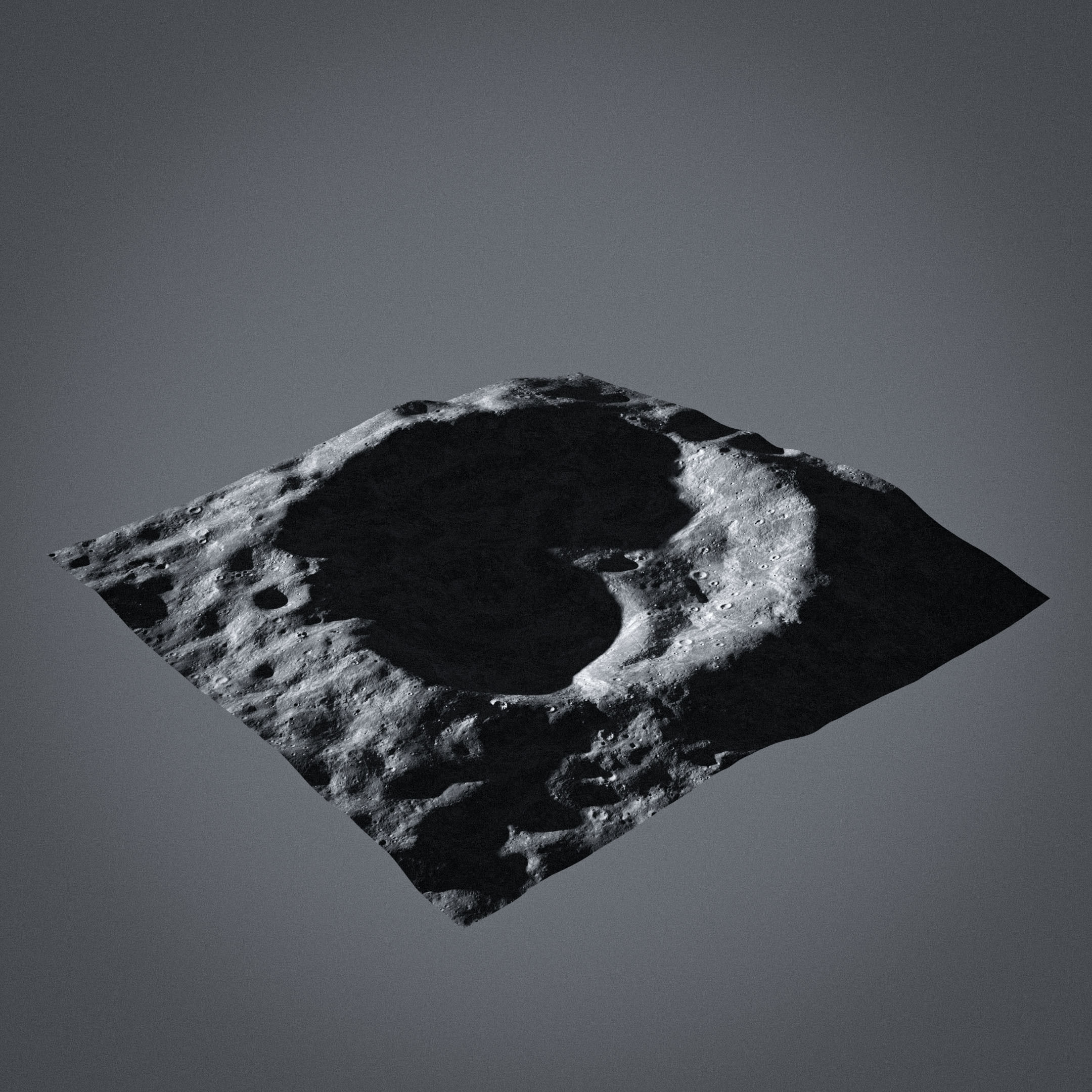 de Gerlache crater 3D model | CGTrader