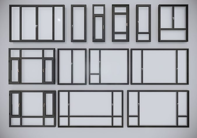 Modern windowsFloor-to-ceiling windows Windows Windows 3D model | CGTrader