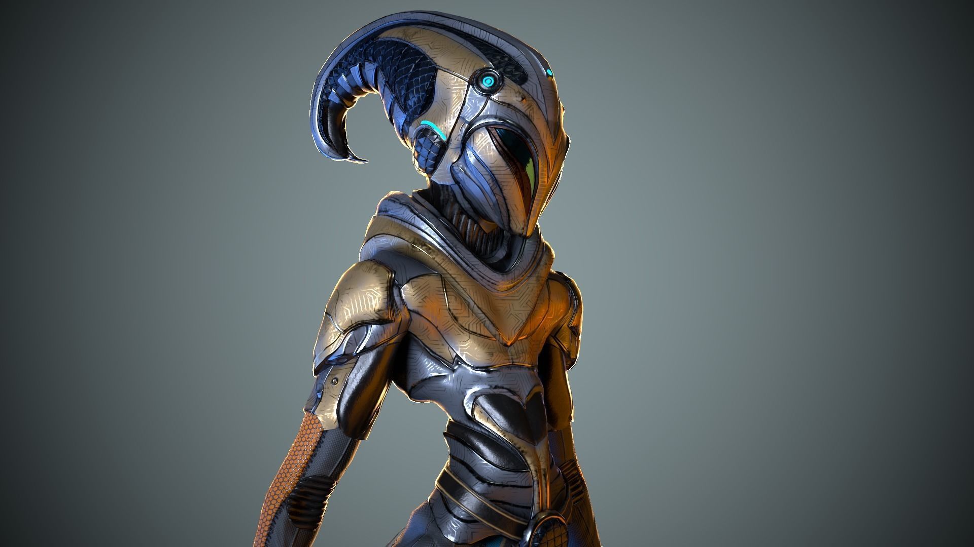 3D model Alien Striscils VR / AR / low-poly | CGTrader