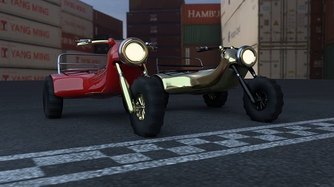3D model 3 Wheeler Bike VR / AR / low-poly | CGTrader