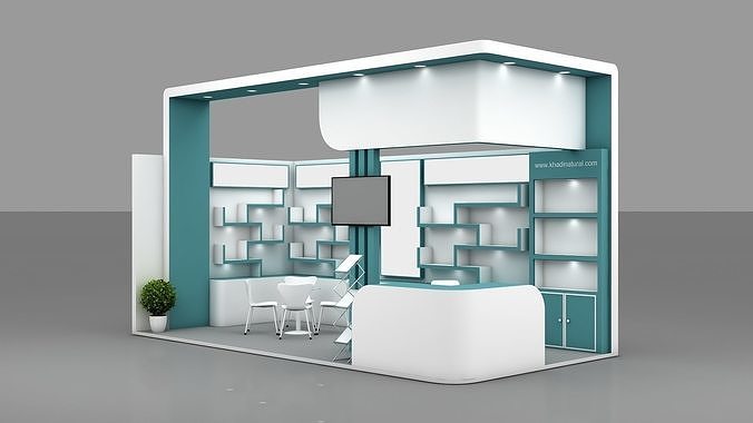3D Simple display Exhibition Stall 6x3 18SQM 3D model | CGTrader