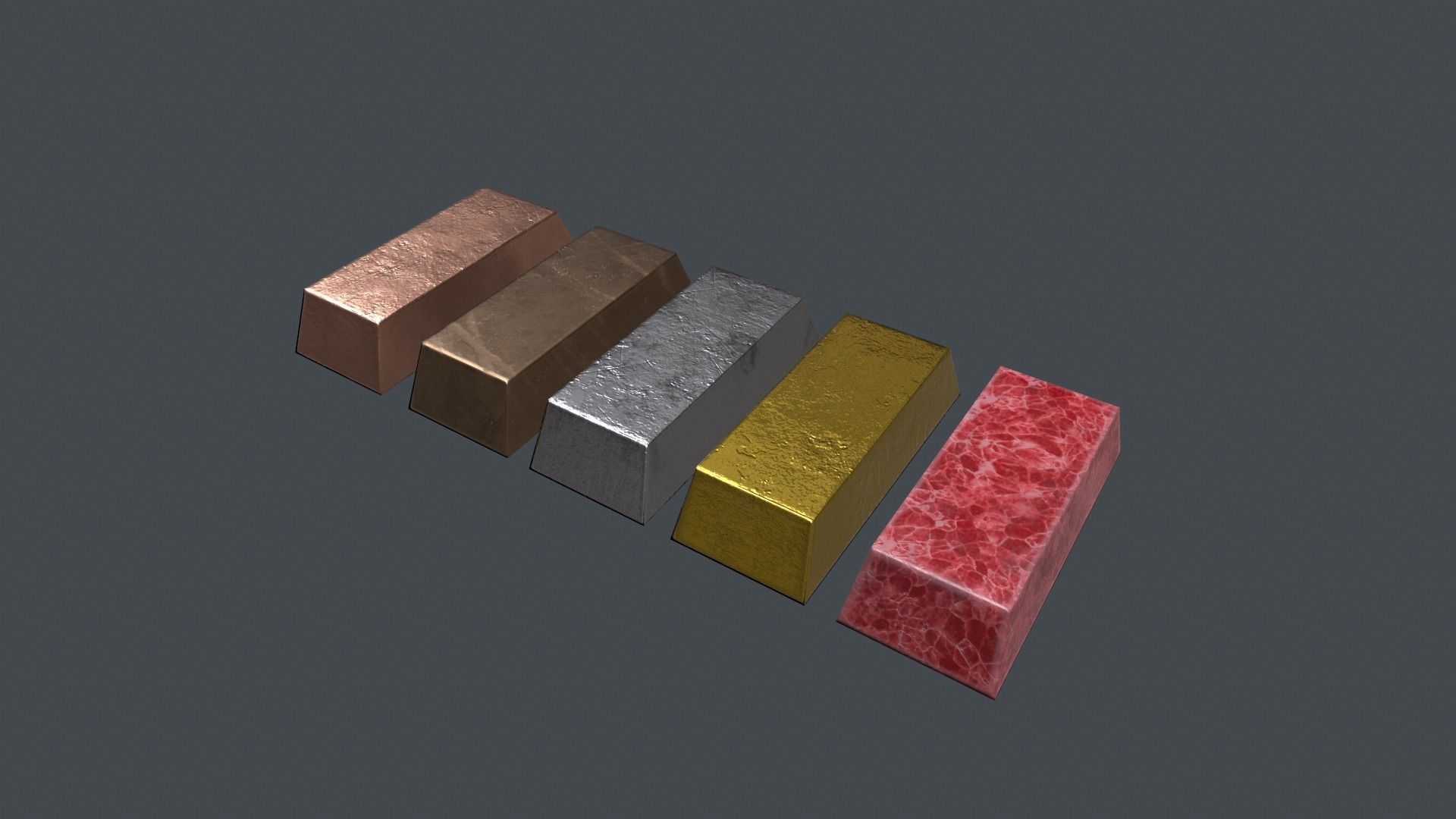 Metal ingots 3d models low poly free VR / AR / low-poly 3D model | CGTrader