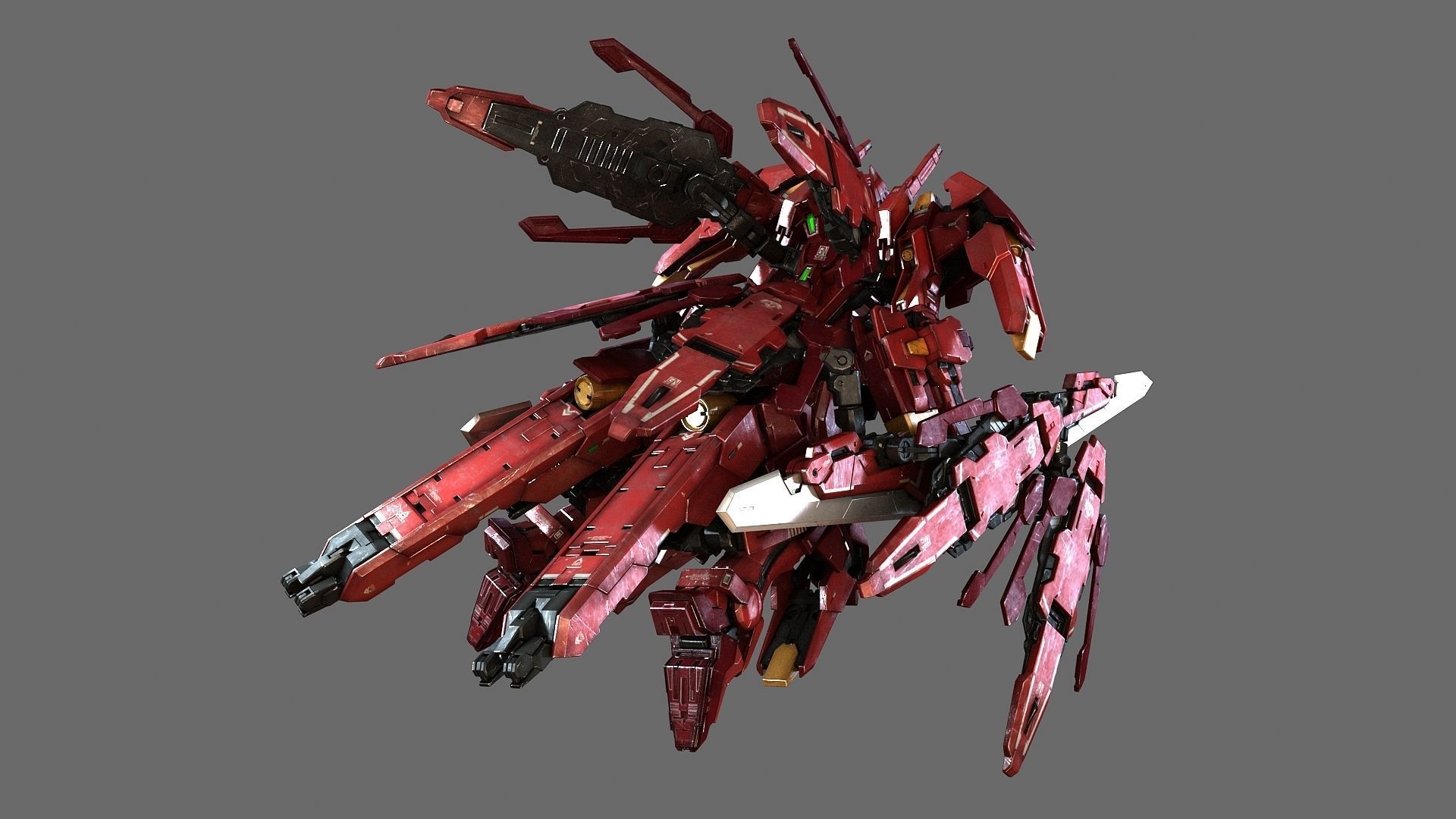 MOBILE SUIT GNY-001F GUNDAM ASTRAEA TYPE-F AVARANG DASH OP-SET 3D model ...