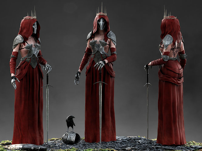3D model Dark Queen VR / AR / low-poly rigged | CGTrader