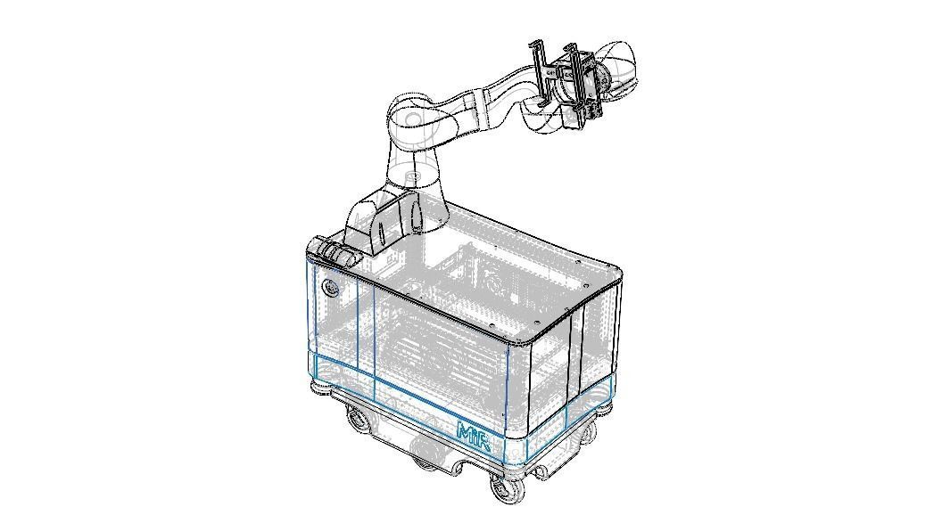 MiR Enclosed KUKA Robot Mount 3D model rigged | CGTrader