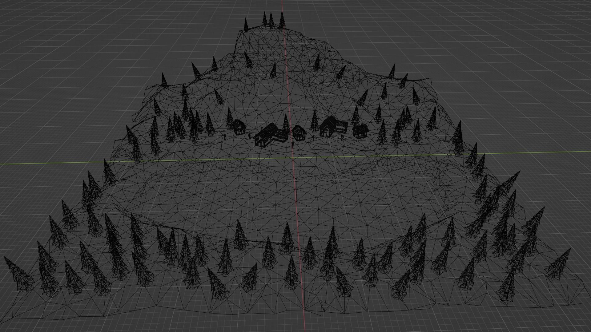 Low Poly Winter Village free 3D model | CGTrader