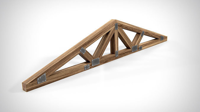 3D model Wooden Truss Fink PBR VR / AR / low-poly | CGTrader