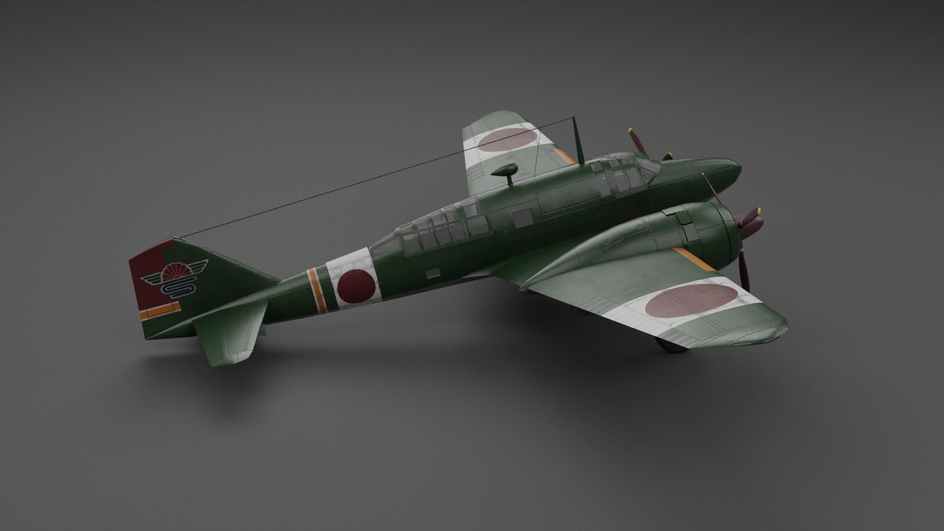 3D model Mitsubishi Ki-46 II Dinah Twin-Engine Reconnaissance Aircraft ...