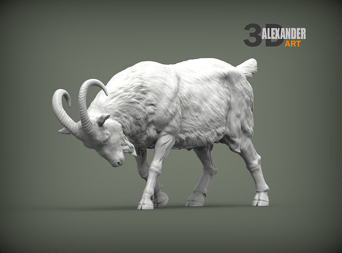 Goat attacks 3D model 3D printable | CGTrader