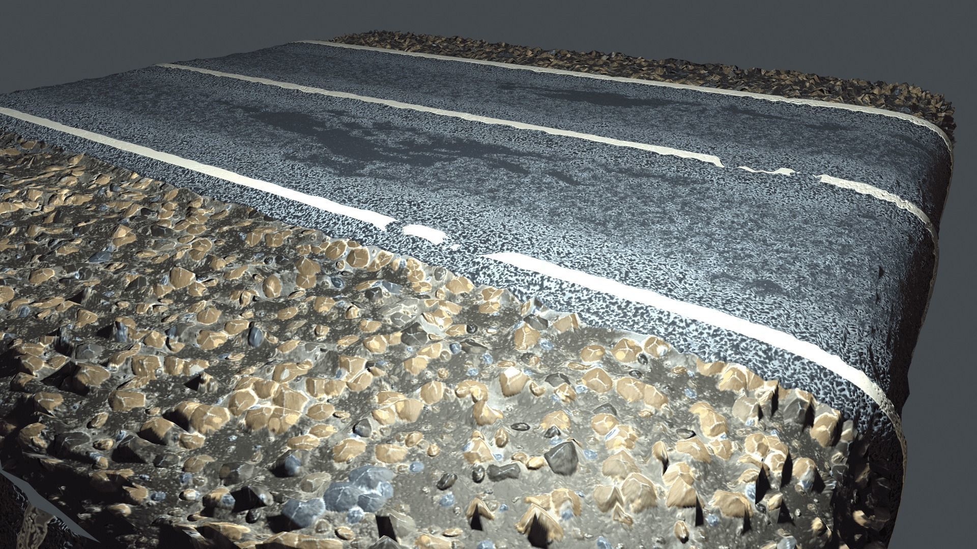 REALISTIC ROAD PBR TEXTURE - SEAMLESS Texture and sbsar File Texture ...