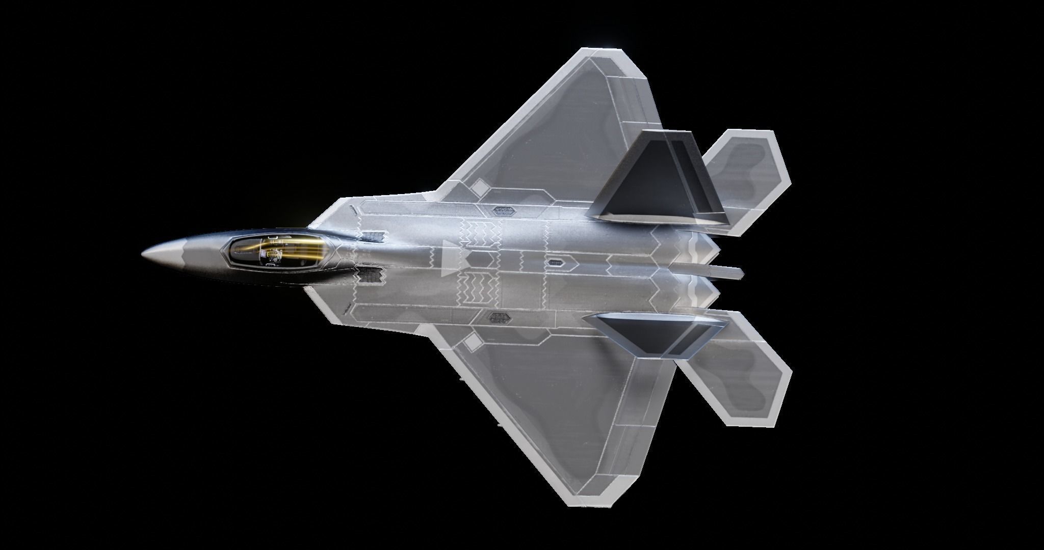 3D model Lockheed Martin F-22 Raptor VR / AR / low-poly | CGTrader