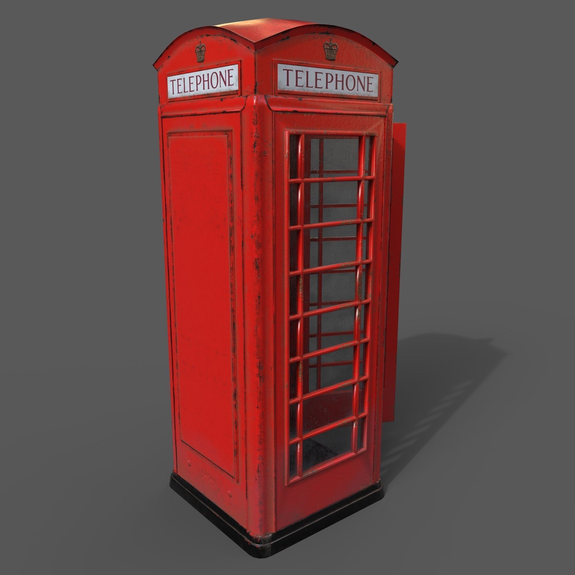 3D model British K6 Telephone Box VR / AR / low-poly | CGTrader