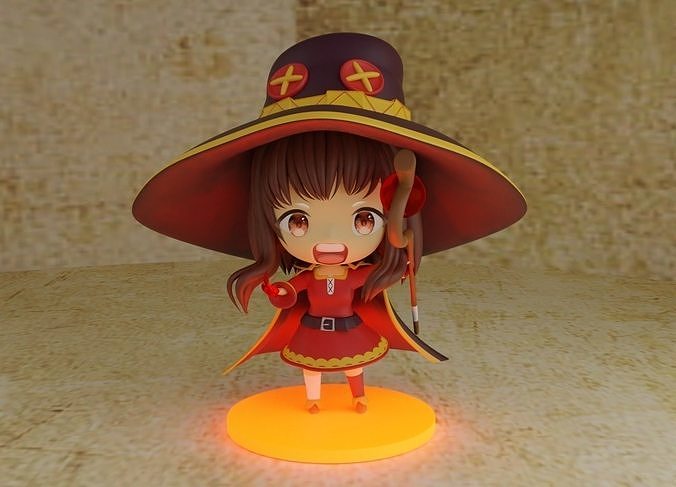chibi megumin 3D model 3D printable | CGTrader