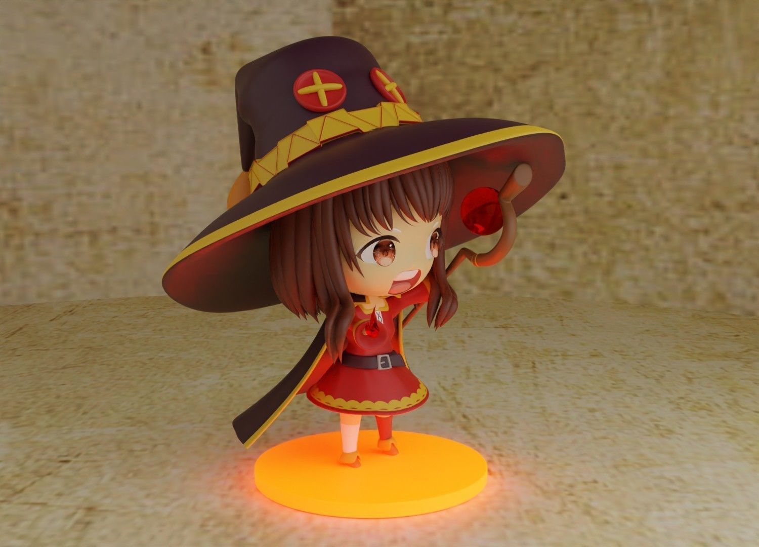 chibi megumin 3D model 3D printable | CGTrader