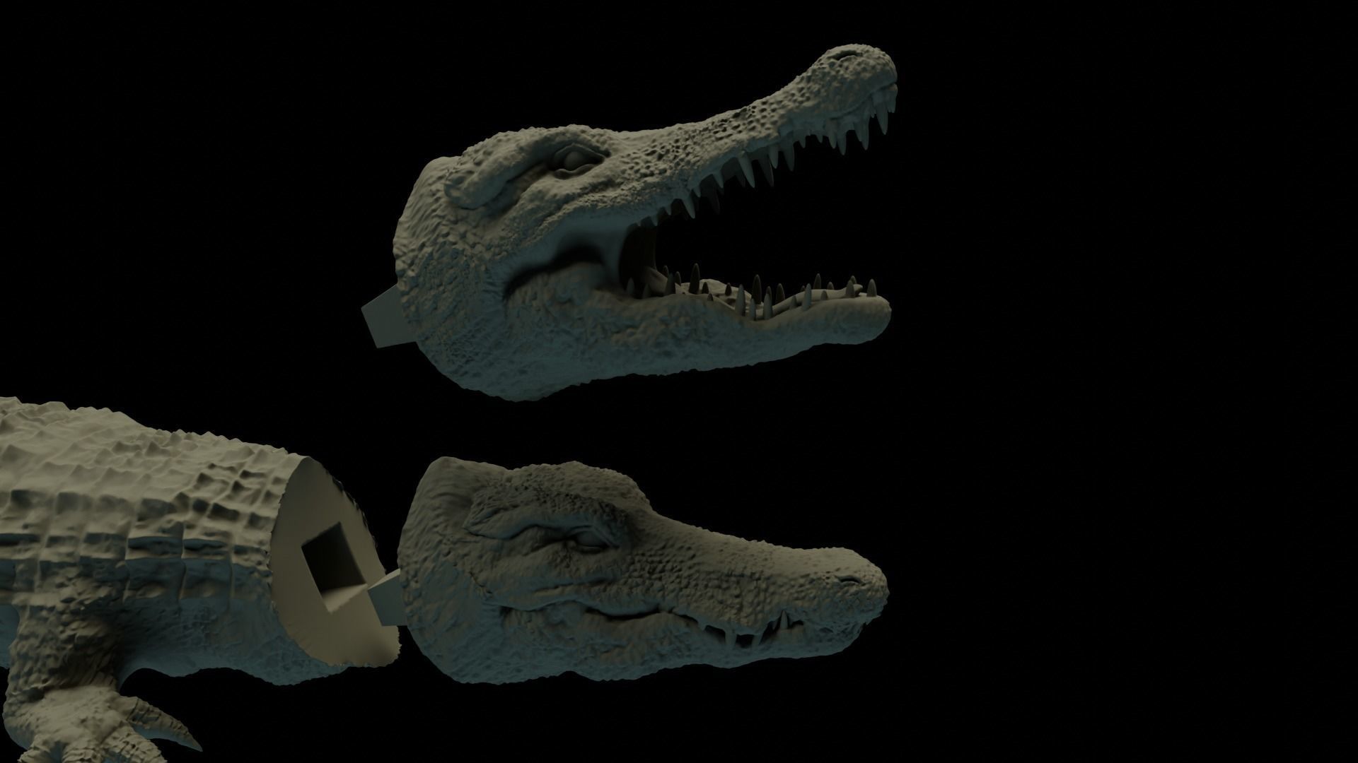 Crocodile 3D model 3D printable | CGTrader