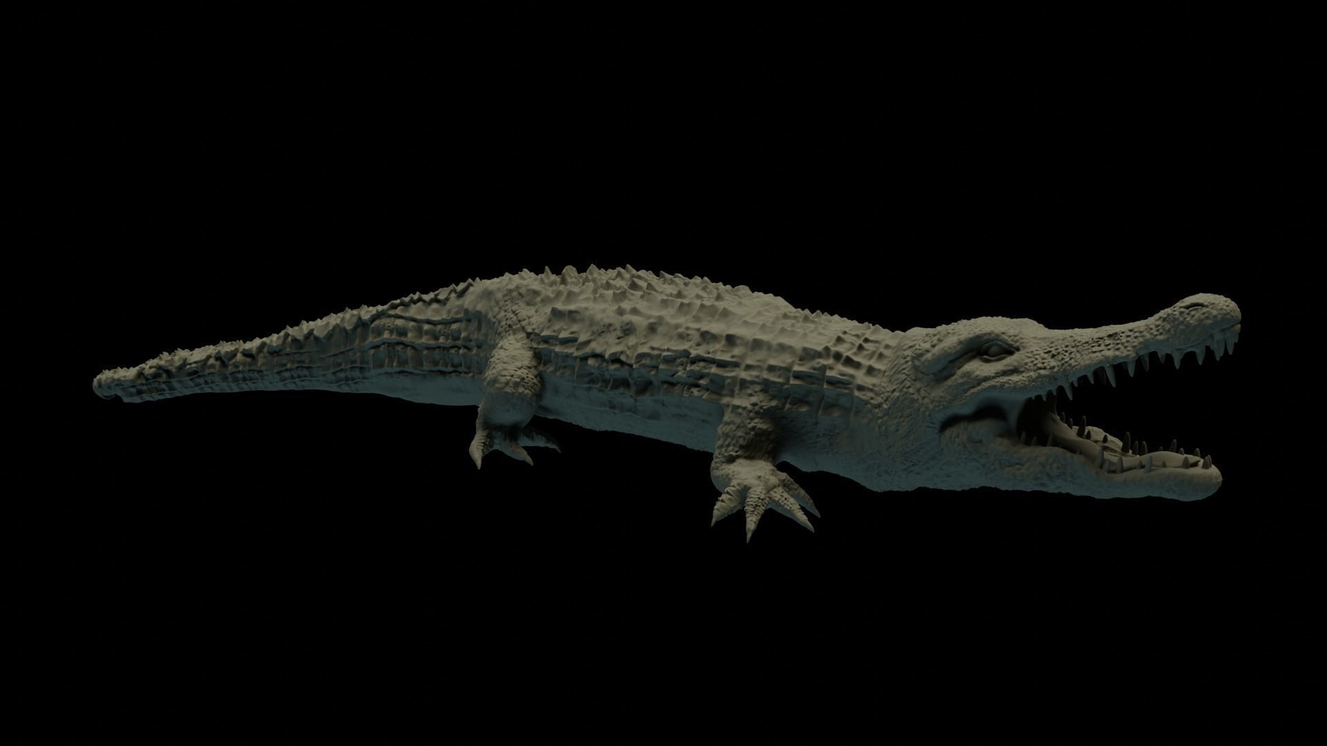 Crocodile 3D model 3D printable | CGTrader