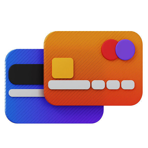 3D model 3D Debit or Credit Card VR / AR / low-poly | CGTrader
