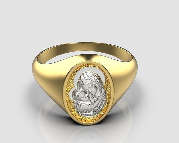 signet ring 3D model 3D printable | CGTrader