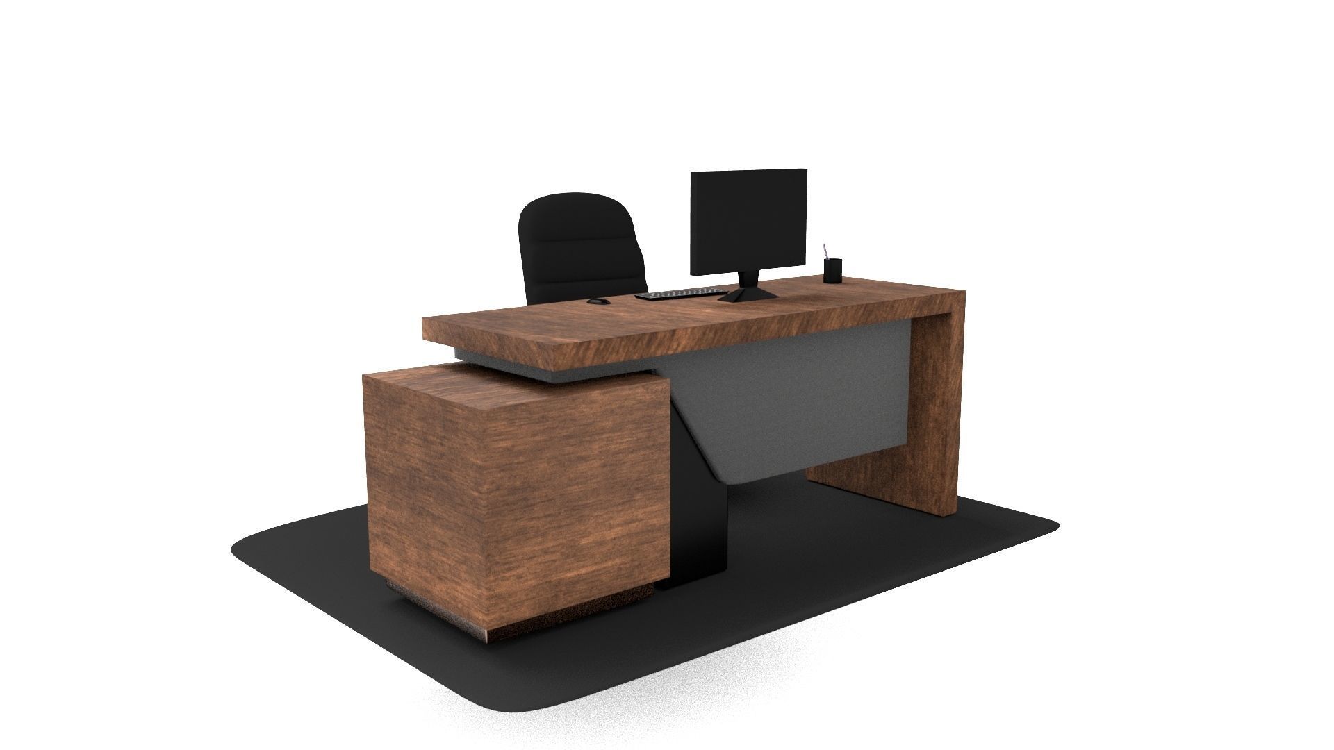 Office desk 3D model | CGTrader