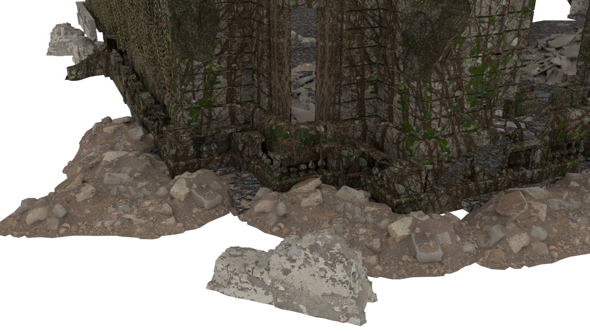 Realistic Ruined Building 3D model | CGTrader