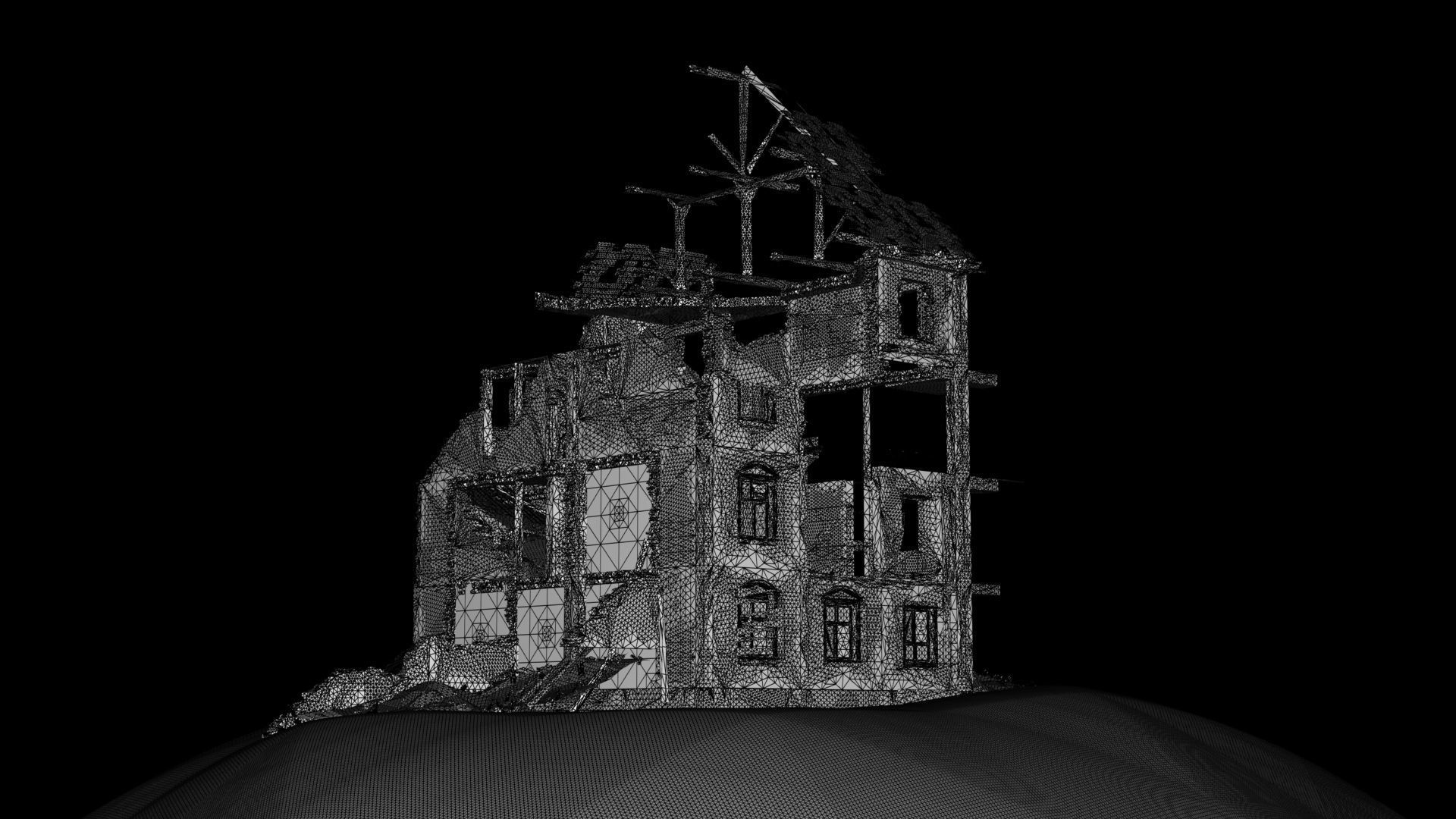 Realistic Ruined Building 3D model | CGTrader