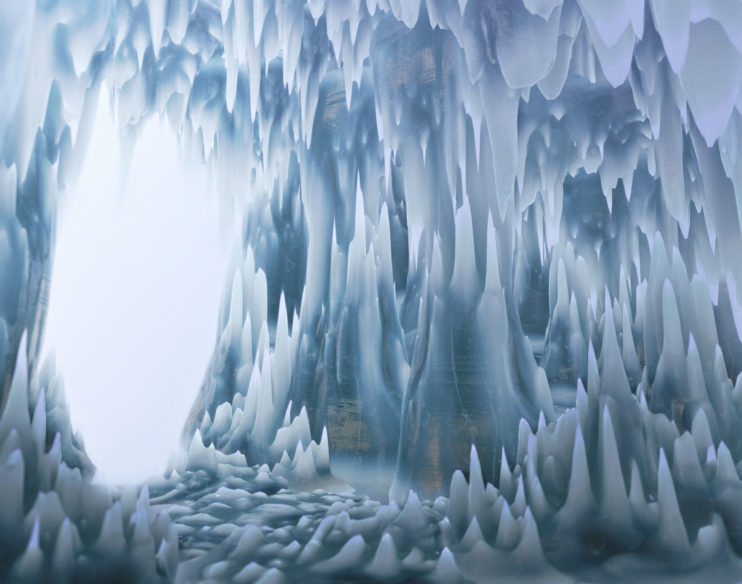 3D model Low poly Ice Spike Cave 230501 VR / AR / low-poly | CGTrader