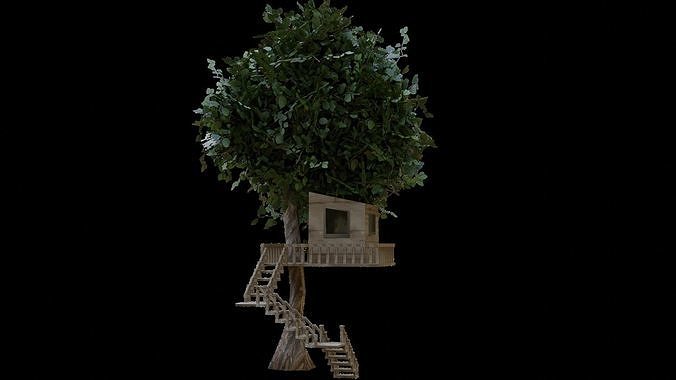 3D model Tree House VR / AR / low-poly | CGTrader