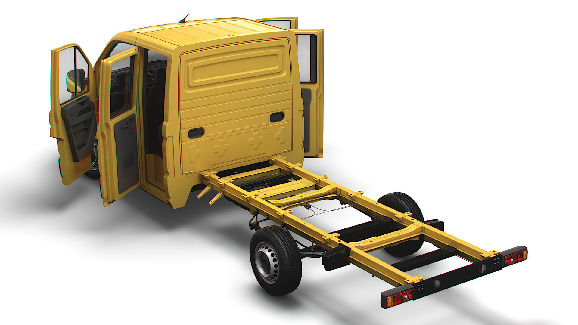 MAN TGE Chassis DoubleCab L3 HQInterior 2023 3D model | CGTrader