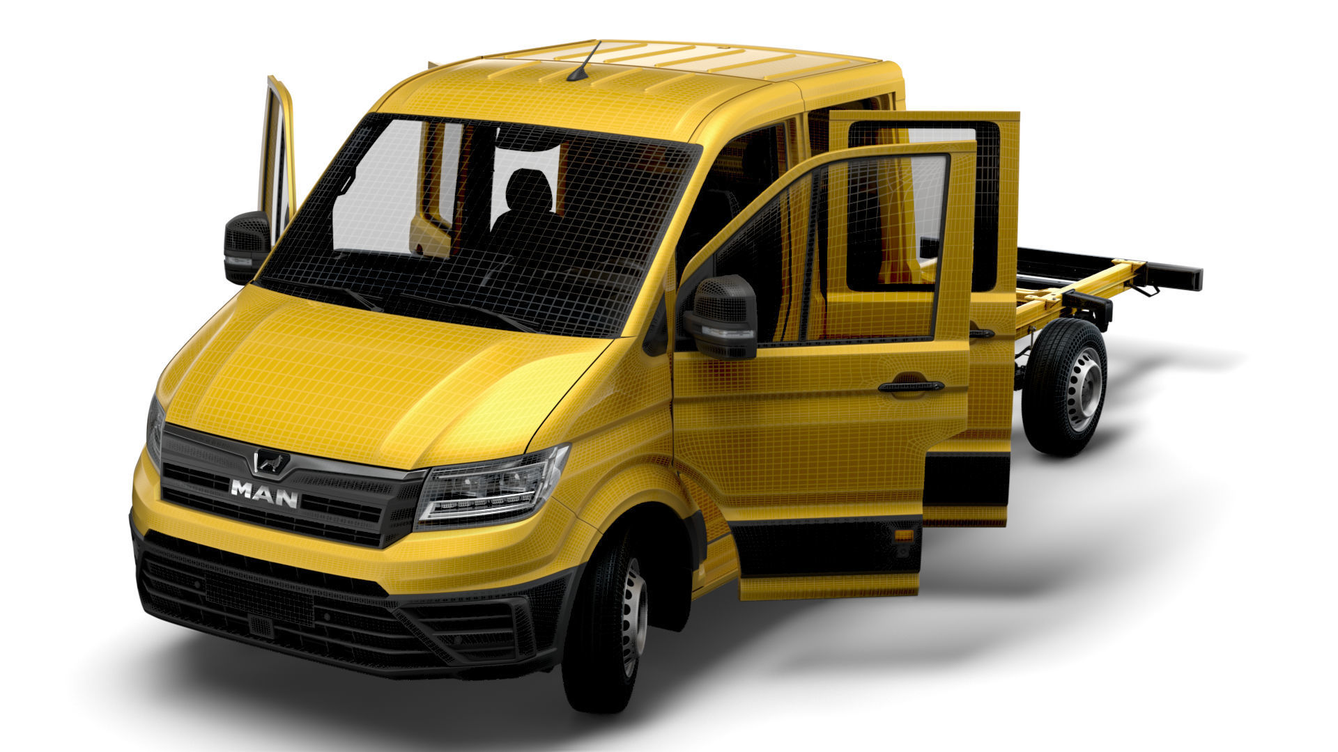 MAN TGE Chassis DoubleCab L3 HQInterior 2023 3D model | CGTrader