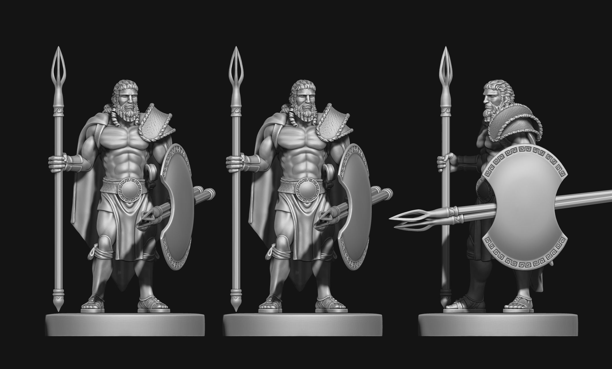 Greek - Hellenic - Peltasta 32mm Miniature Free 3D print model free 3D ...