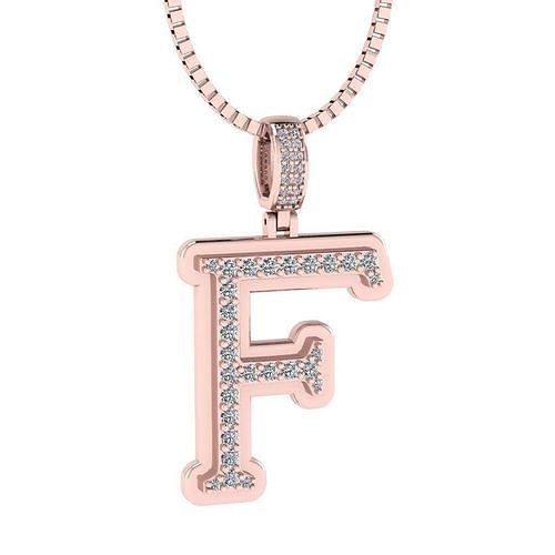 Alphabet Luxury pendant F 3D model 3D printable | CGTrader
