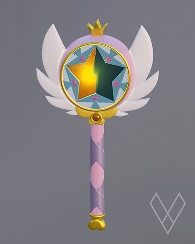 Star Butterfly Wand 2 3D model 3D printable | CGTrader