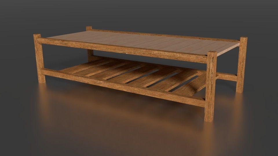 Meja Kayu 001-030 3D model | CGTrader