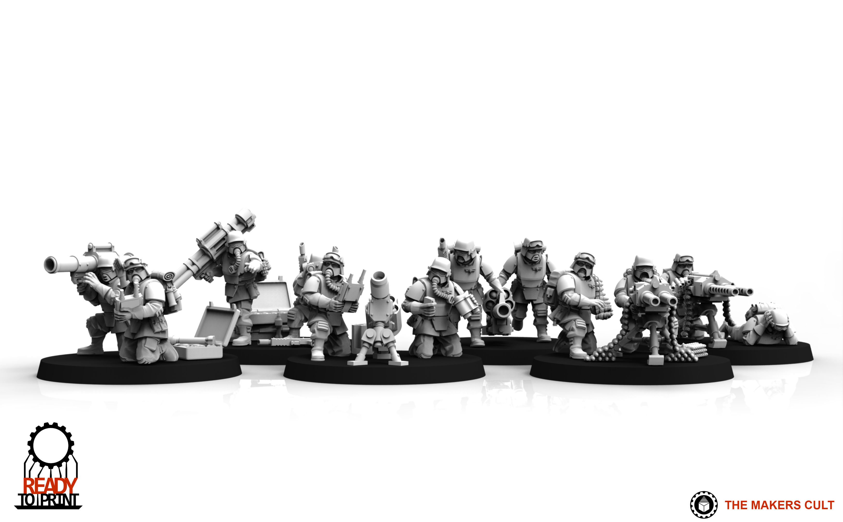 Universal Guard - Heavy Weapons Set 2 3D model 3D printable | CGTrader