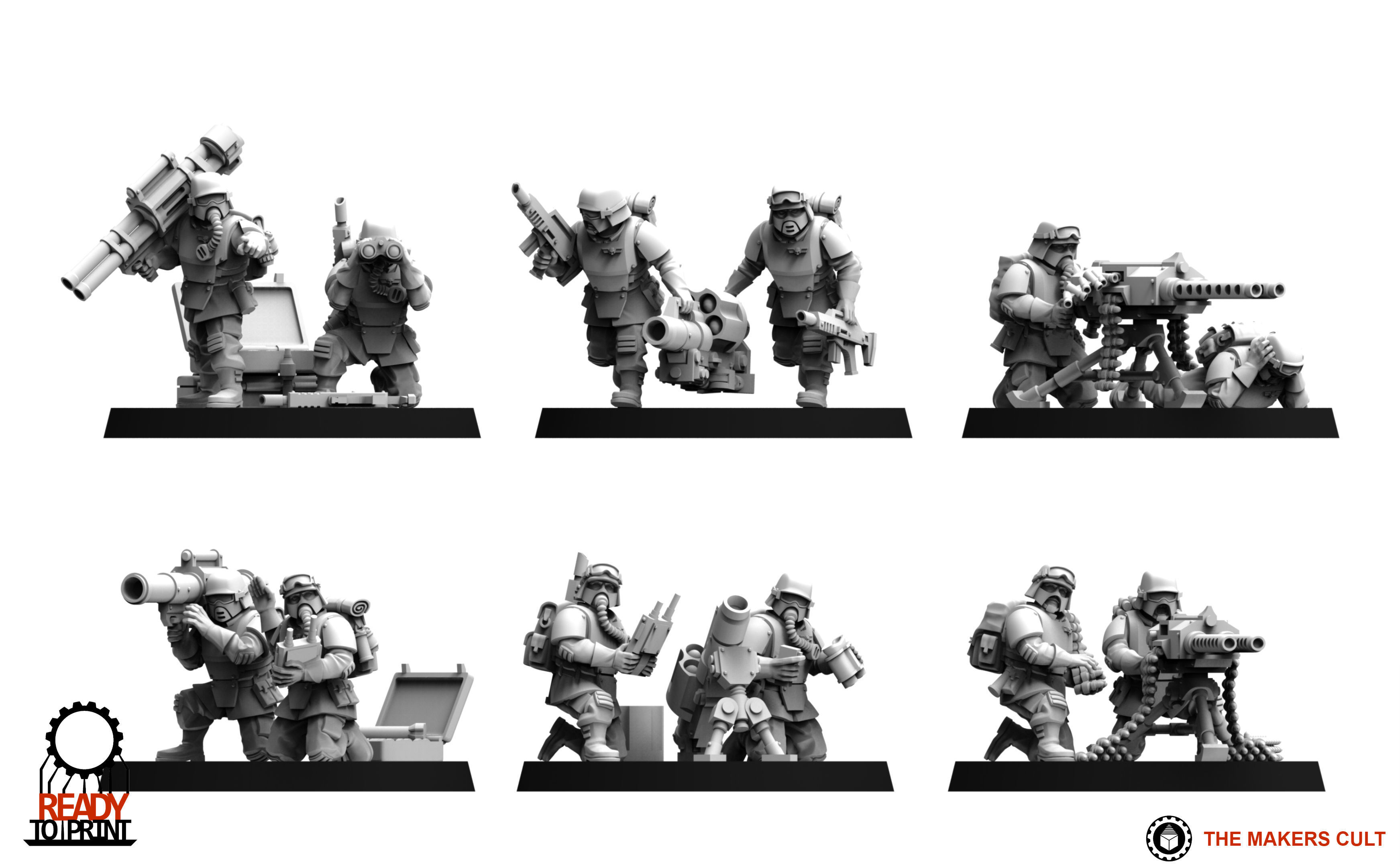 Universal Guard - Heavy Weapons Set 2 3D model 3D printable | CGTrader