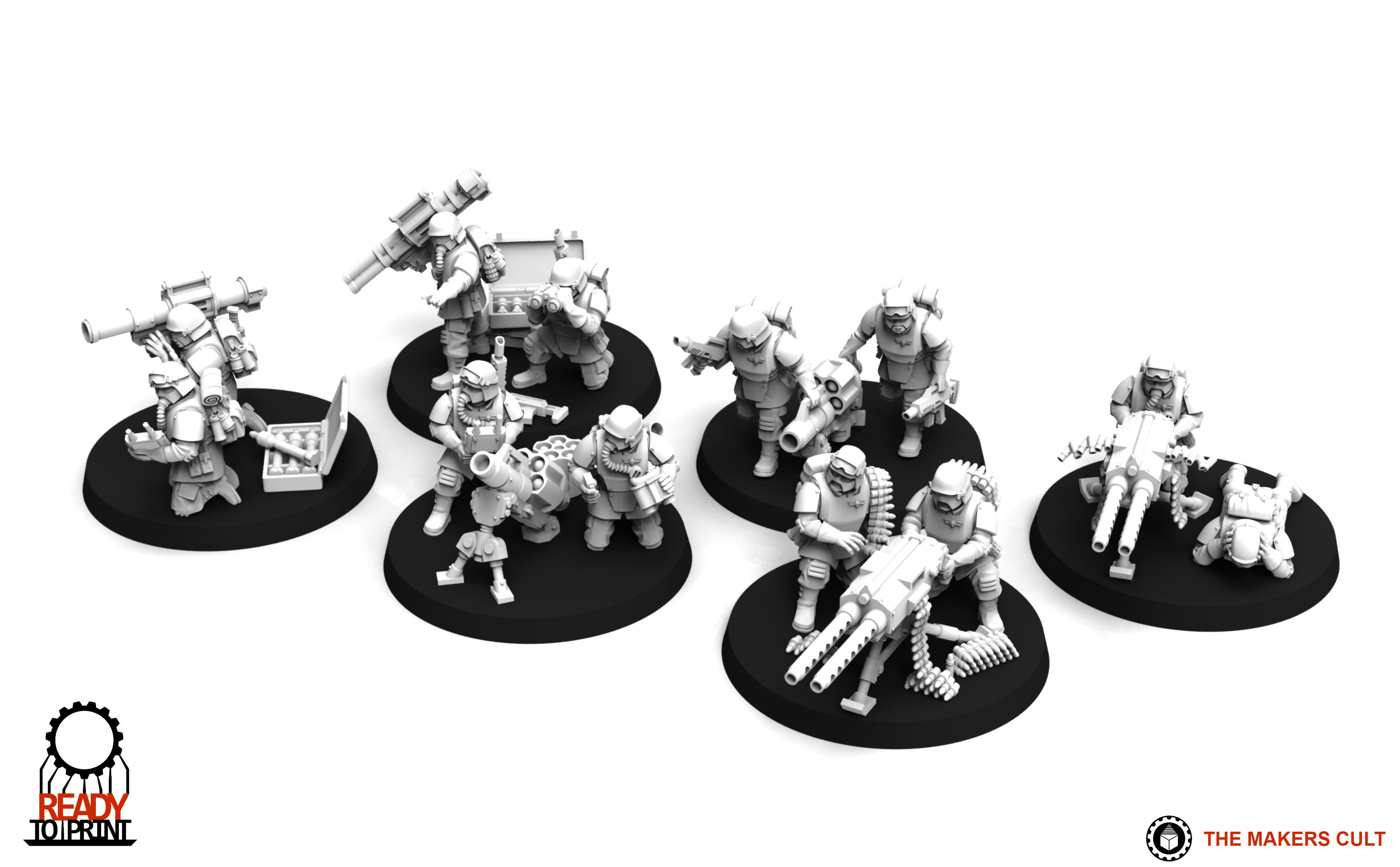 Universal Guard - Heavy Weapons Set 2 3D model 3D printable | CGTrader