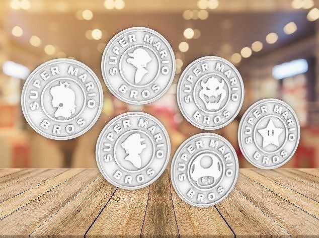 Super Mario Bros Coasters 3D model 3D printable | CGTrader