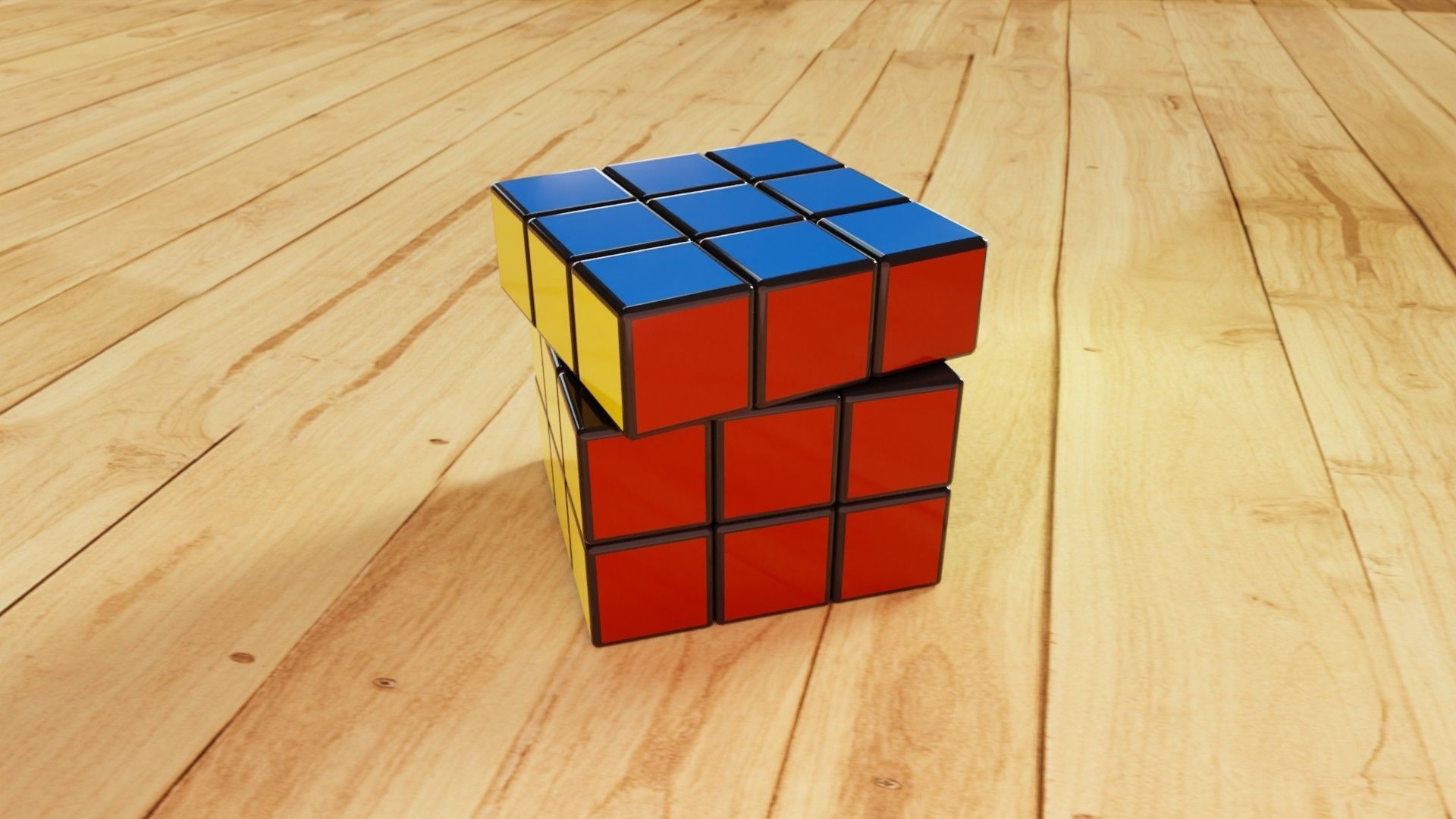 3D model Rubik Cube - Low Polygons - Camera Animated VR / AR / low-poly ...