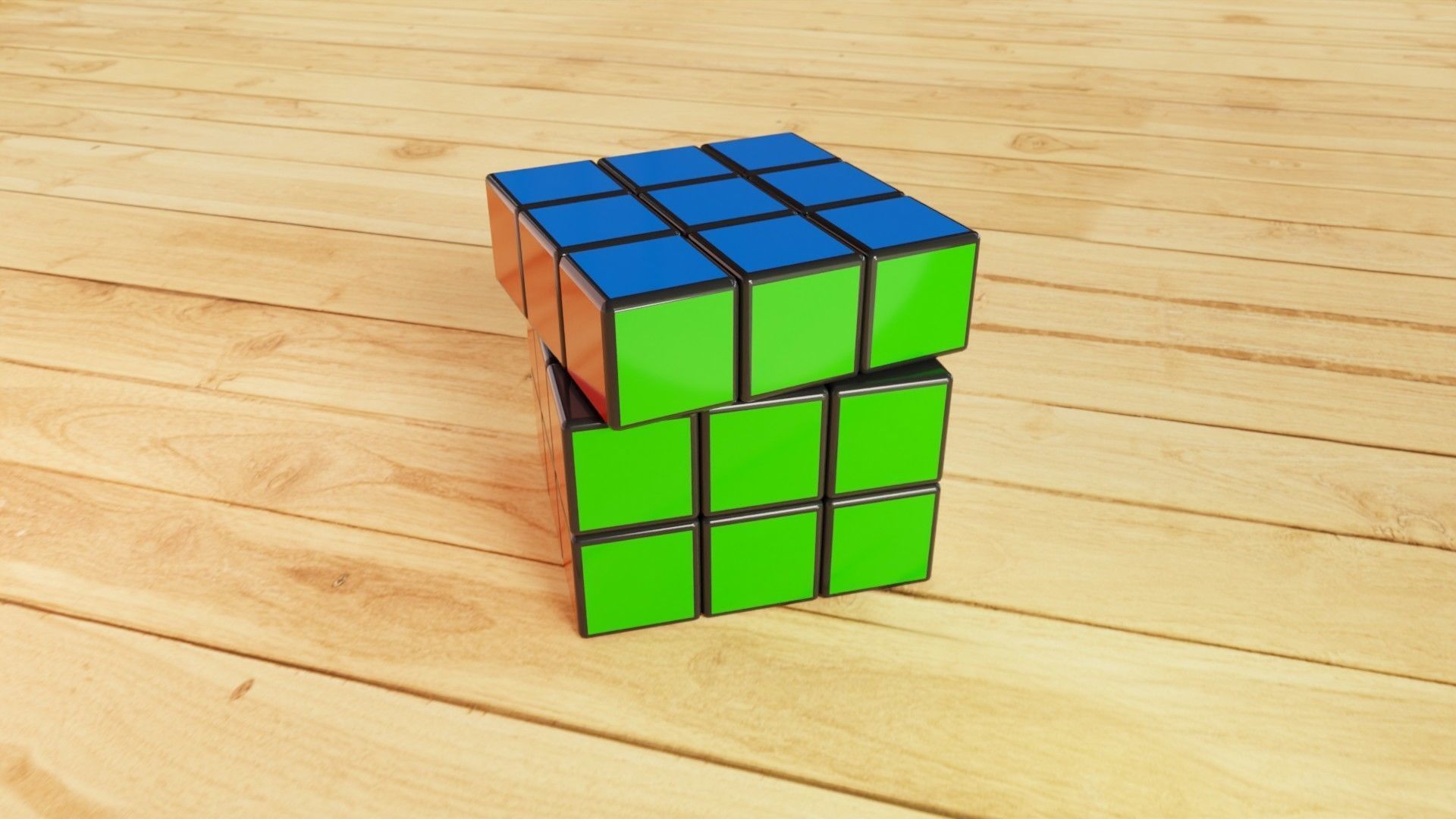 3D model Rubik Cube - Low Polygons - Camera Animated VR / AR / low-poly ...