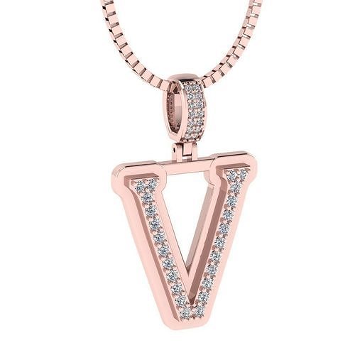 Alphabet Luxury pendant V 3D model 3D printable | CGTrader