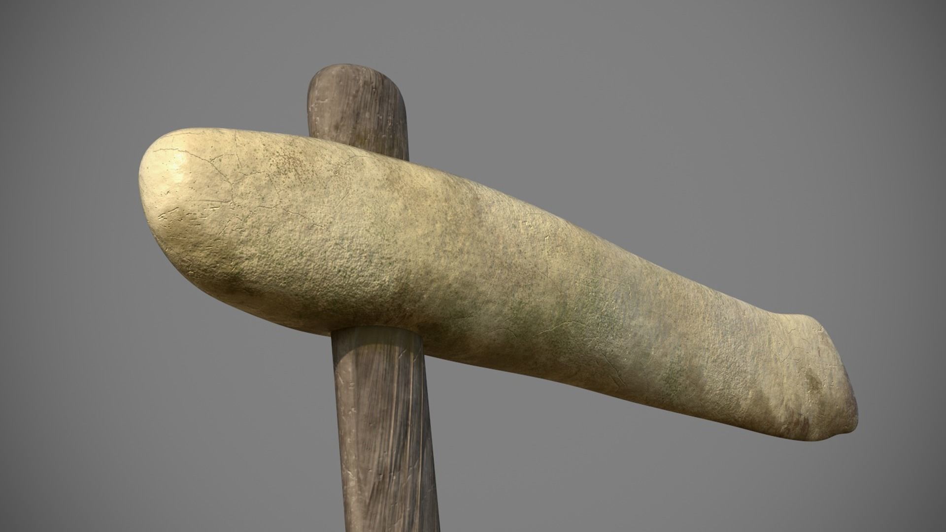 3D model Stone Age Bone Axe Detailed VR / AR / low-poly | CGTrader