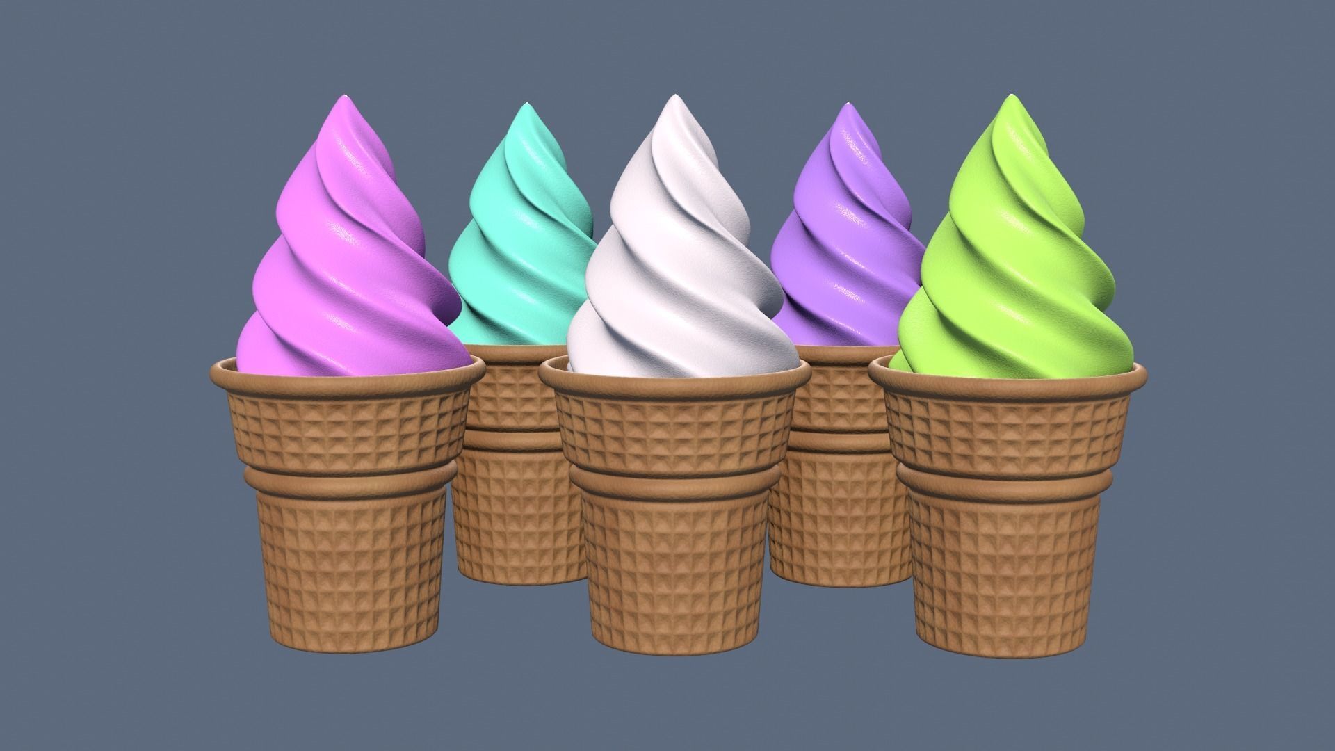 Collection of 5 Ice Cream 3D models 3D model | CGTrader