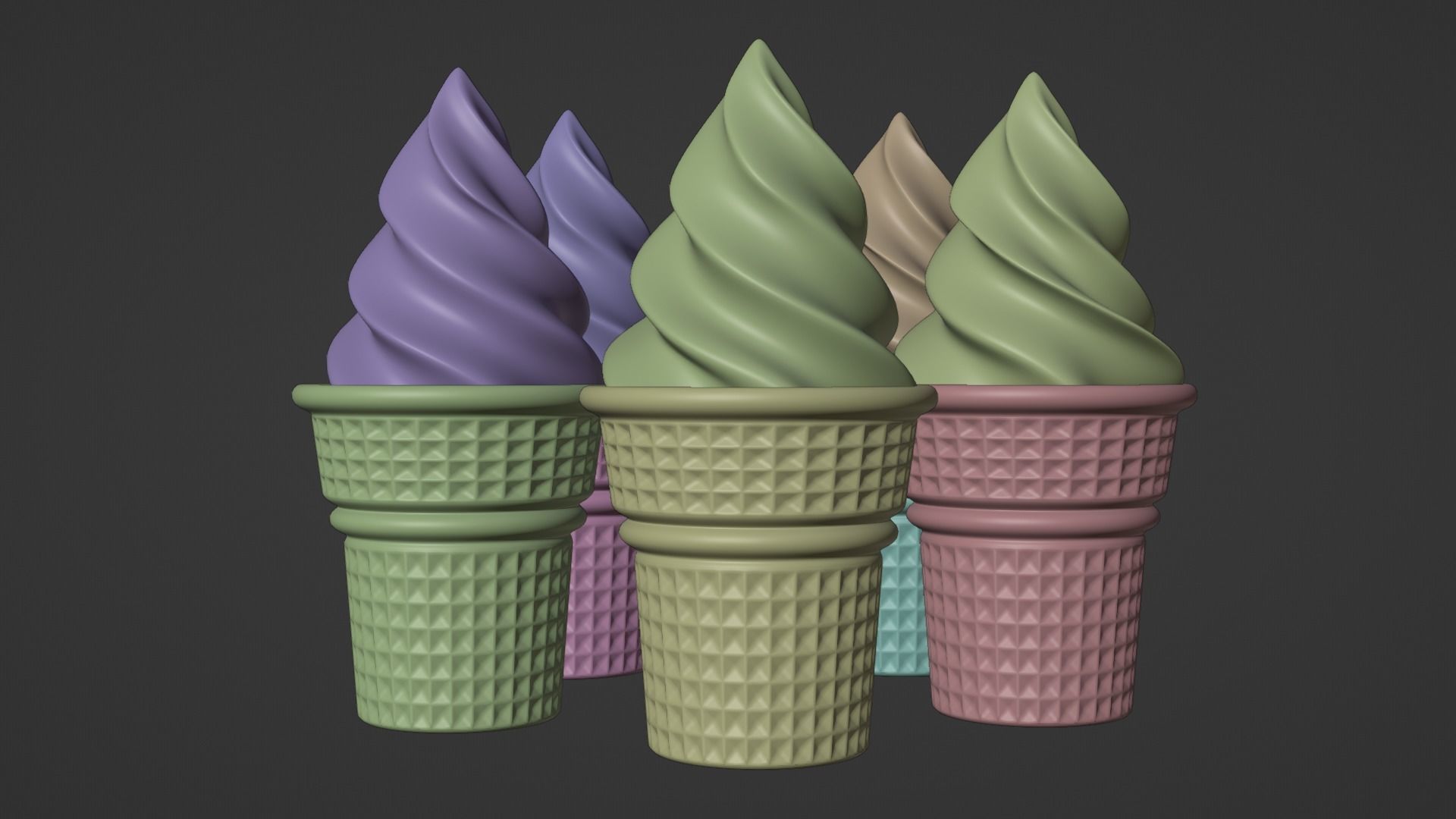 Collection of 5 Ice Cream 3D models 3D model | CGTrader