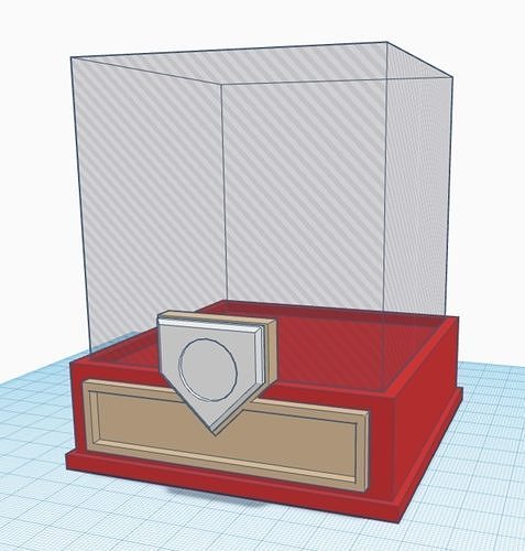 Base for 82mmx82mm Cube Baseball Display Box 3D model 3D printable ...