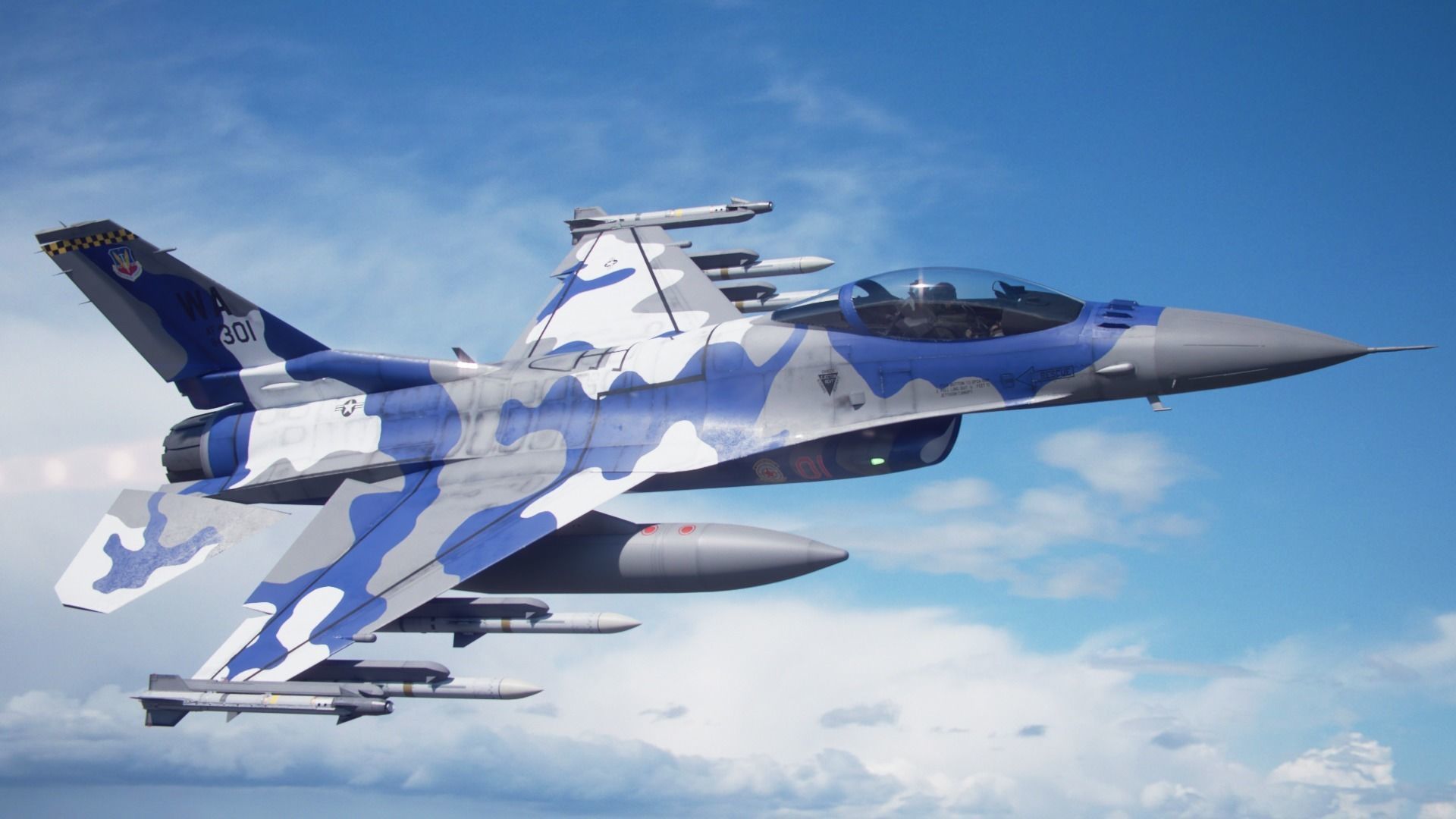 F-16C Viper 3D model rigged | CGTrader