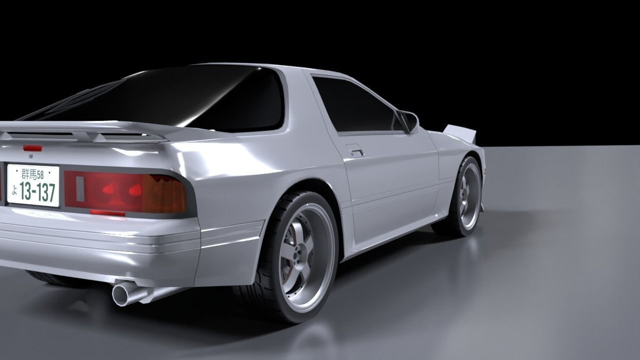 Nissan RX7 White Comet 3D model | CGTrader